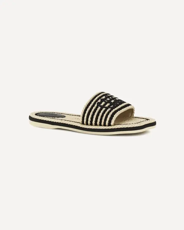 Chloé Raffia Sandals With Embroidered Signature
