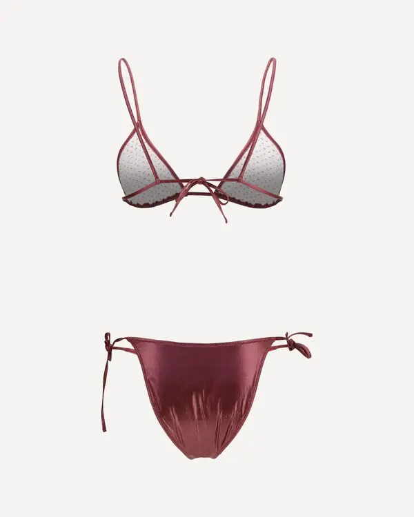 KRISTINA TI Metallic Triangle Bikini