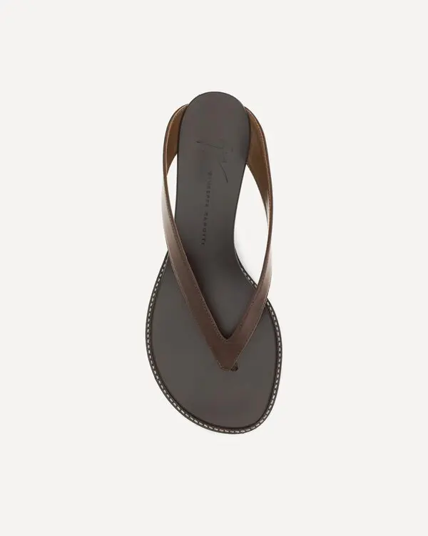 GIUSEPPE ZANOTTI Asymmetrical Wedge Leather Sandals