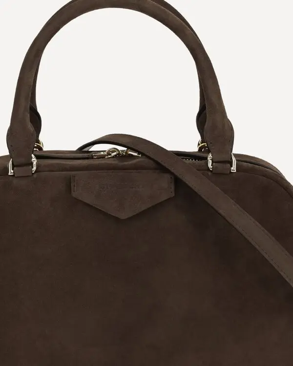 Givenchy Antigona East-west Soft Medium Suede Handbag - Brown