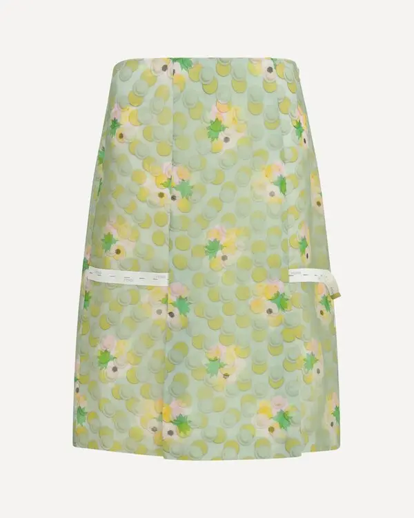 Fendi Bouquet Organza Midi Skirt