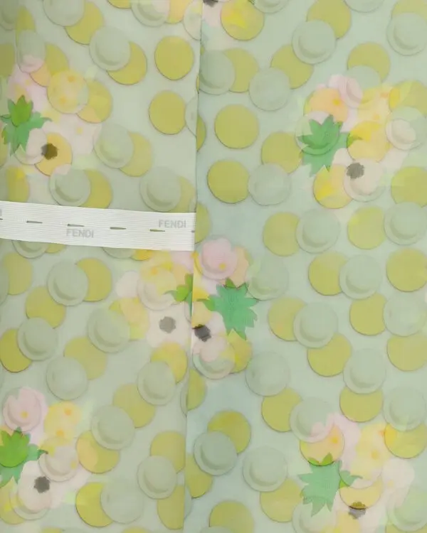 Fendi Bouquet Organza Midi Skirt