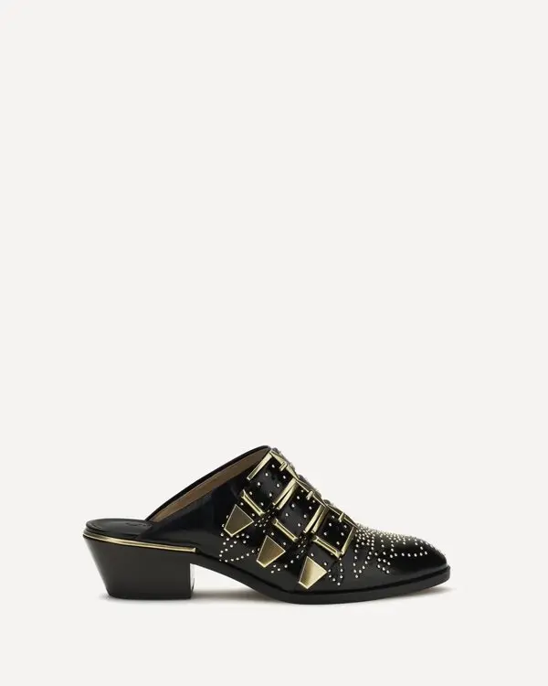 Chloé Susan Leather Mules - Black