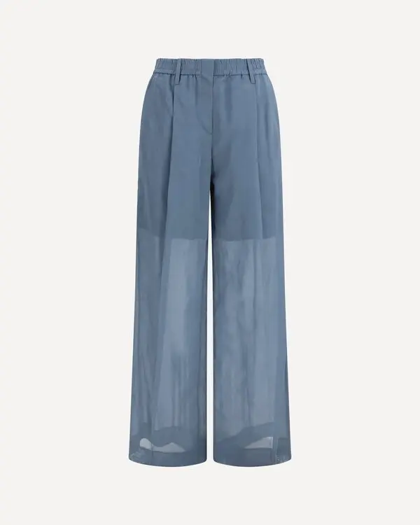 Brunello Cucinelli Cotton Organza Sartorial Track Pants
