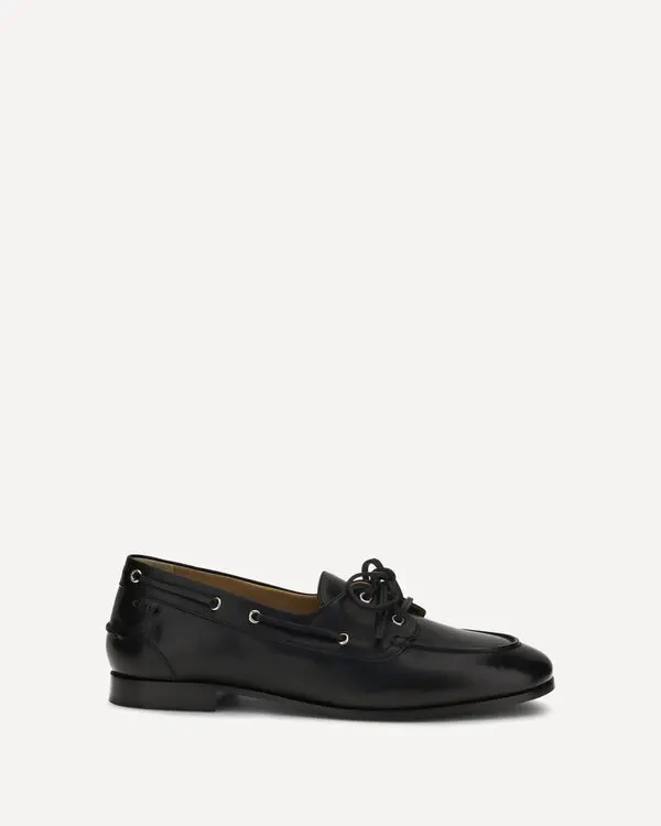 Bally Plume Leather Loafers - Black