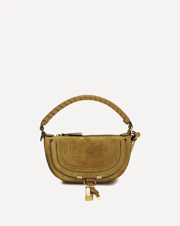 Chloé Marcie Suede Mini Shoulder Bag - Brown