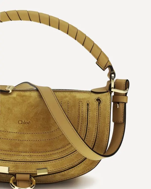 Chloé Marcie Suede Mini Shoulder Bag - Brown