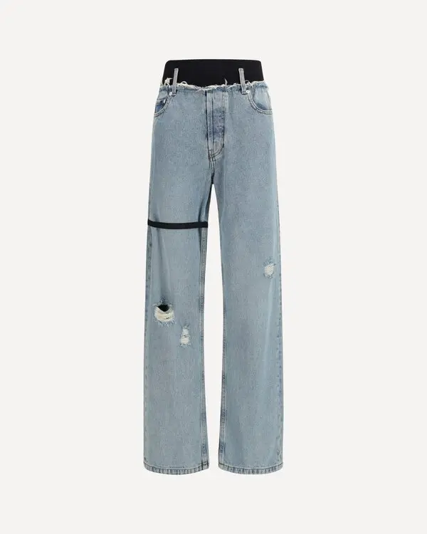 ALAINPAUL Alain Paul High-waisted Straight Leg Jeans