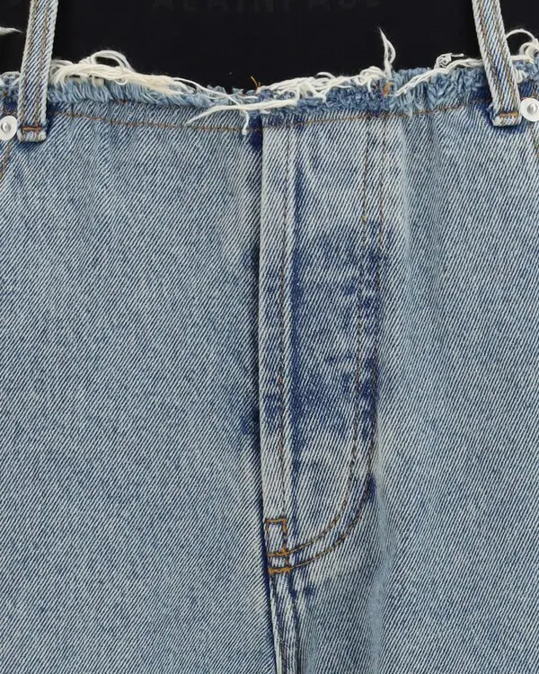 ALAINPAUL Straight-leg Ripped Jeans With Elastic Waistband