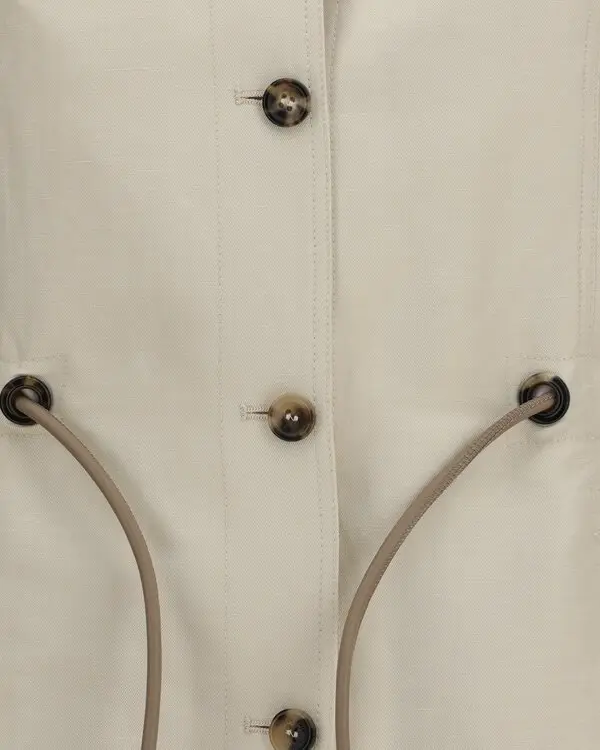 Max Mara Linen And Silk Blend Jacket - Beige