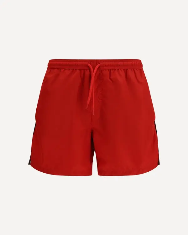 Gcds Logo Detail Swim Shorts - Red