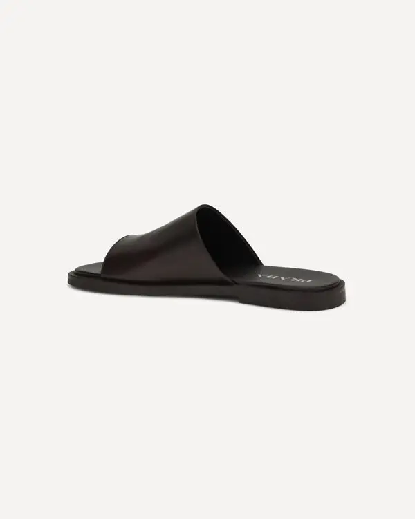 Prada Leather Slide Sandals