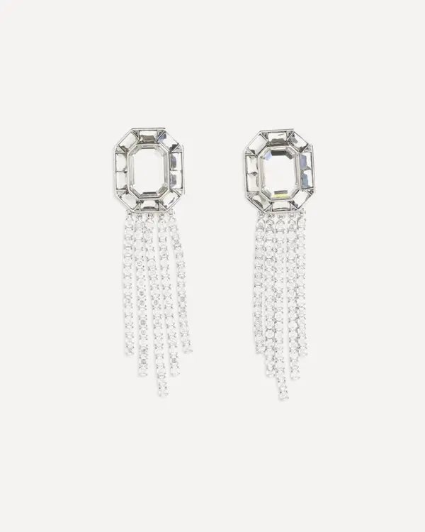 SELF-PORTRAIT Crystal Drop Earrings