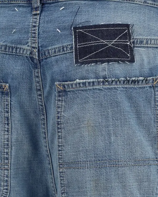 MARGIELA Maison Patchwork Detail Wide Leg Jeans