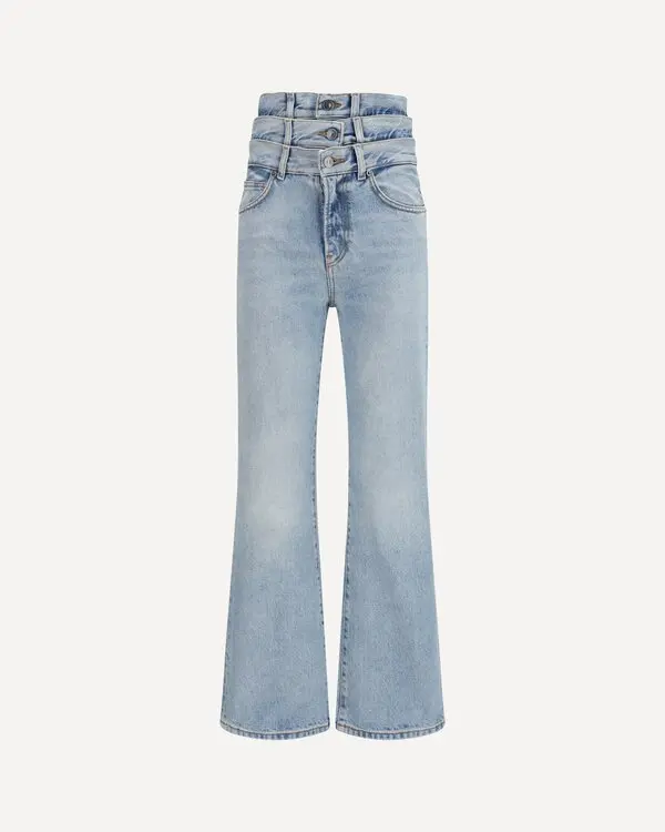 Fiorucci Flared Jeans With Triple Layer Waist