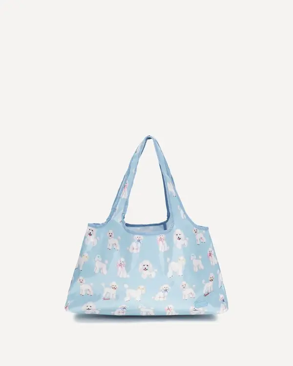 Fiorucci Poodle Print Hobo Shoulder Bag - Light Blue