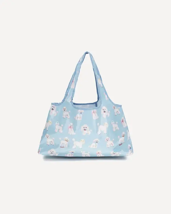 Fiorucci Poodle Print Hobo Shoulder Bag - Light Blue