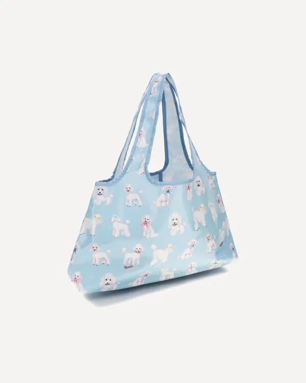 Fiorucci Poodle Print Hobo Shoulder Bag - Light Blue
