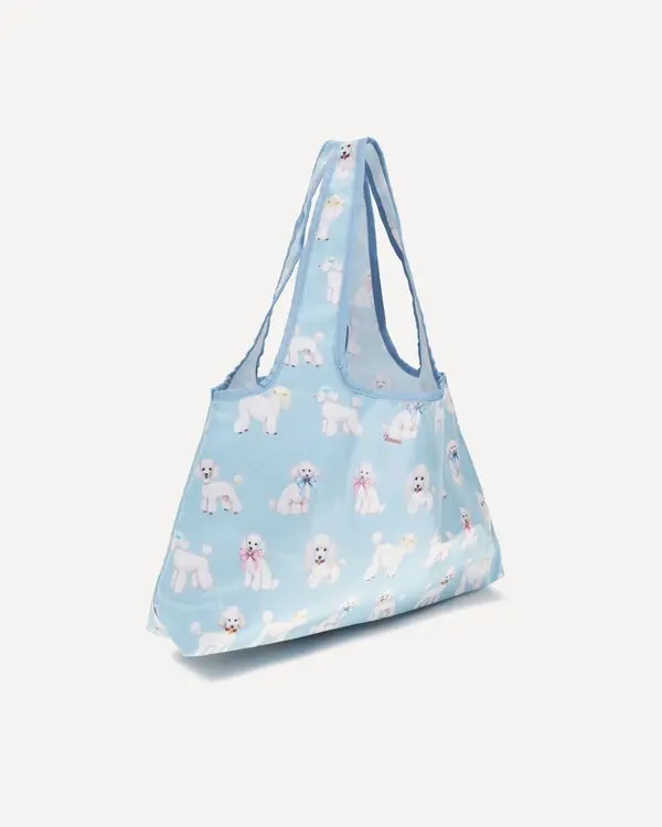 Fiorucci Poodle Print Hobo Shoulder Bag - Light Blue
