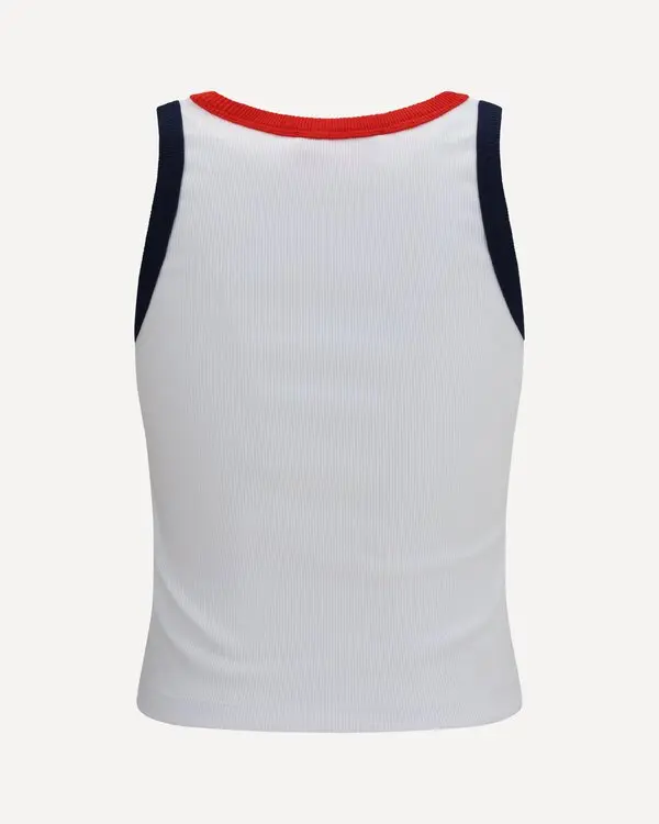 Fiorucci Angels Patch Tank Top With Contrast Trims