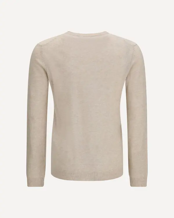 ARAGONA CASHMERE Crewneck Sweater In Cashmere And Linen