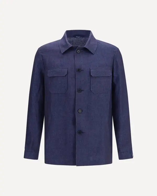 GI CAPRI Linen Shirt With Button Closure