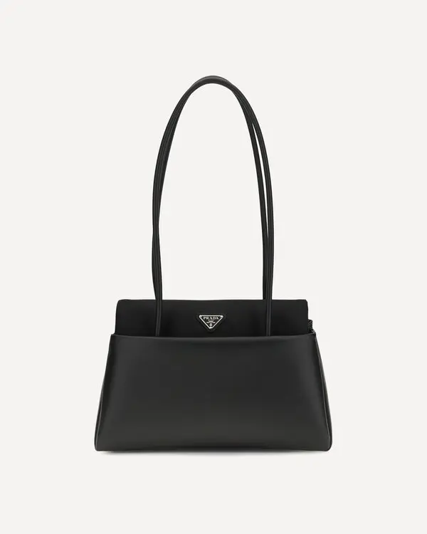 Prada Leather Shoulder Bag - Black