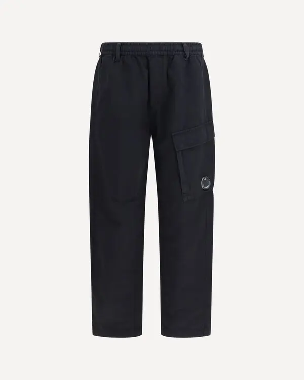 C.P. COMPANY C. P. Company Cotton Rip-stop Boxy Lens Cargo Pants - Black