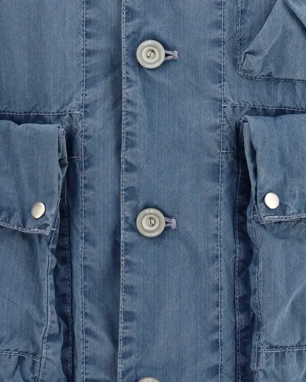 C.P. COMPANY 50 Fili Indigo Bleached Goggle Jacket - Blue