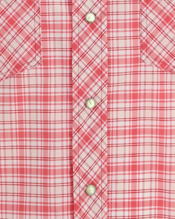 Versace Slim Checked Cotton Poplin Shirt - Red