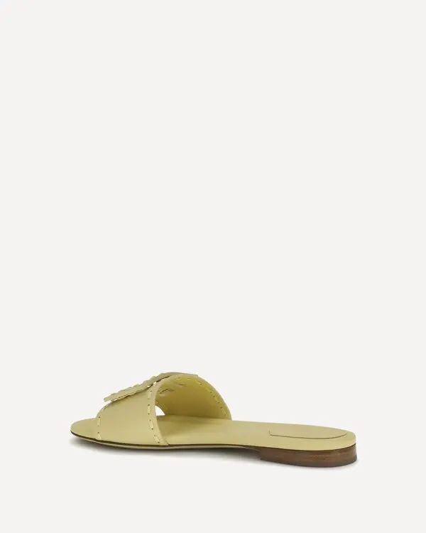 Fendi Baguette Sandals In Hammered Calfskin