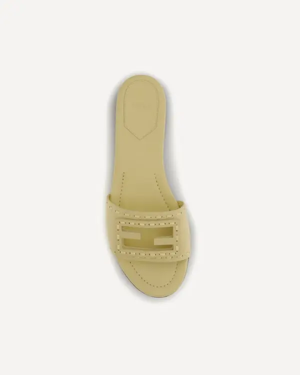 Fendi Baguette Sandals In Hammered Calfskin