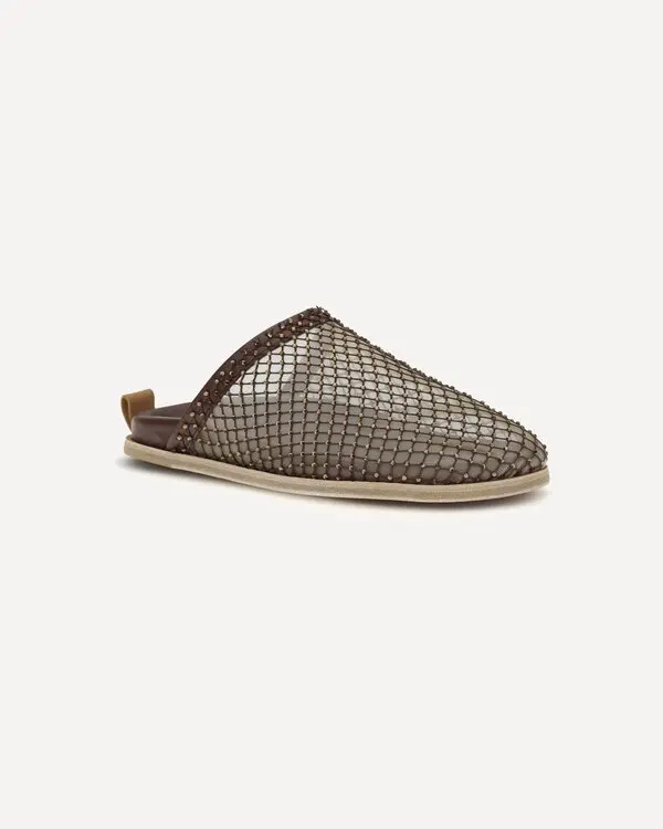 FORTE_FORTE Embellished Mesh Mules