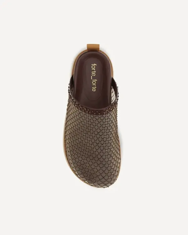 FORTE_FORTE Embellished Mesh Mules