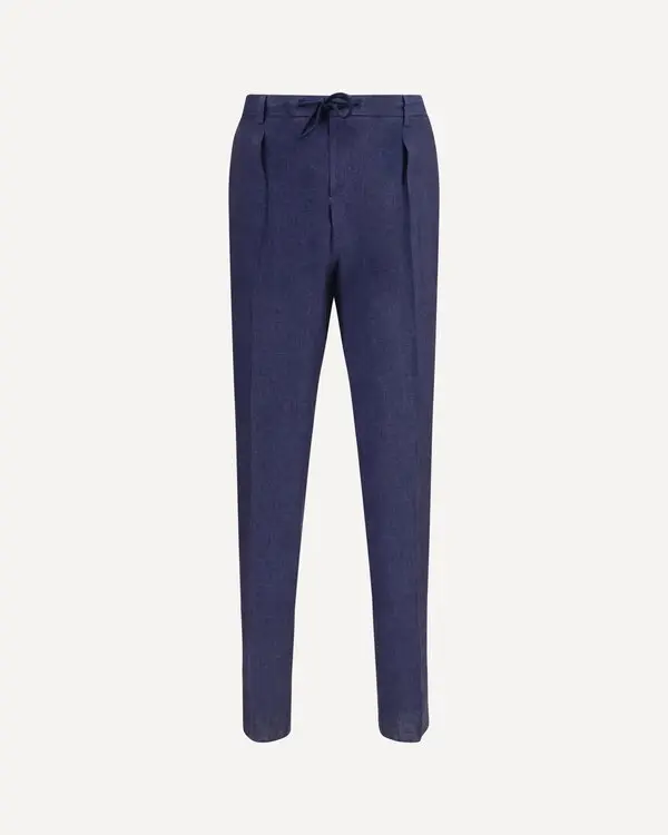 GI CAPRI Linen Drawstring Pants