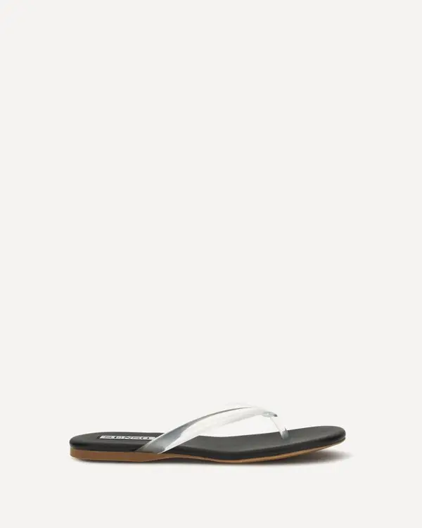 Senso Leather And Rubber Flip-flop Sandals - Black