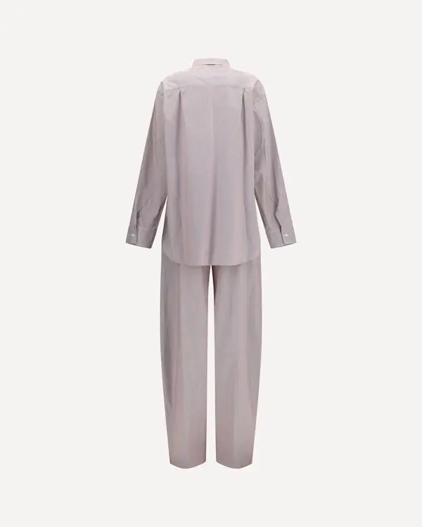 Andamane Wendela Striped Shirt And Pants Set