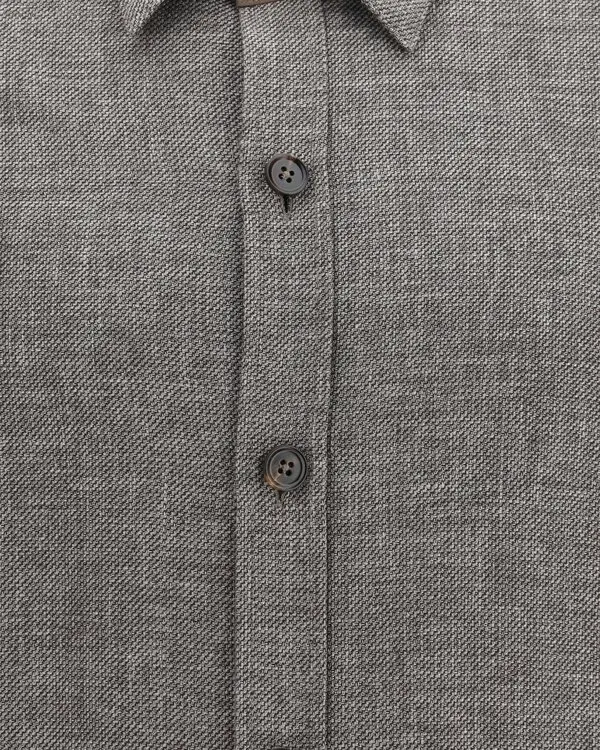 Zegna Cashmere, Inen, And Sik Overshirt Mae - Grey
