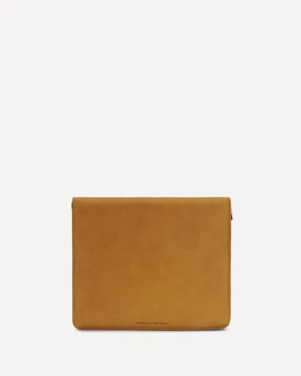 Brunello Cucinelli Leather Laptop Case - Brown