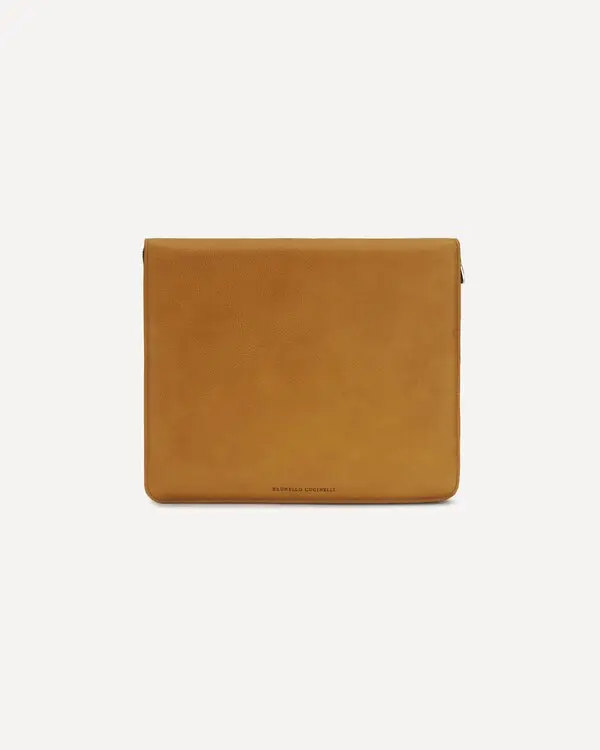 Brunello Cucinelli Leather Laptop Case - Brown