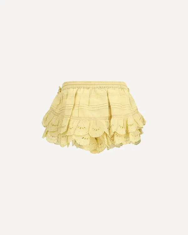 MARANT ETOILE Marant Étoile Puria Ruffle Shorts With Eyelet Embroidery