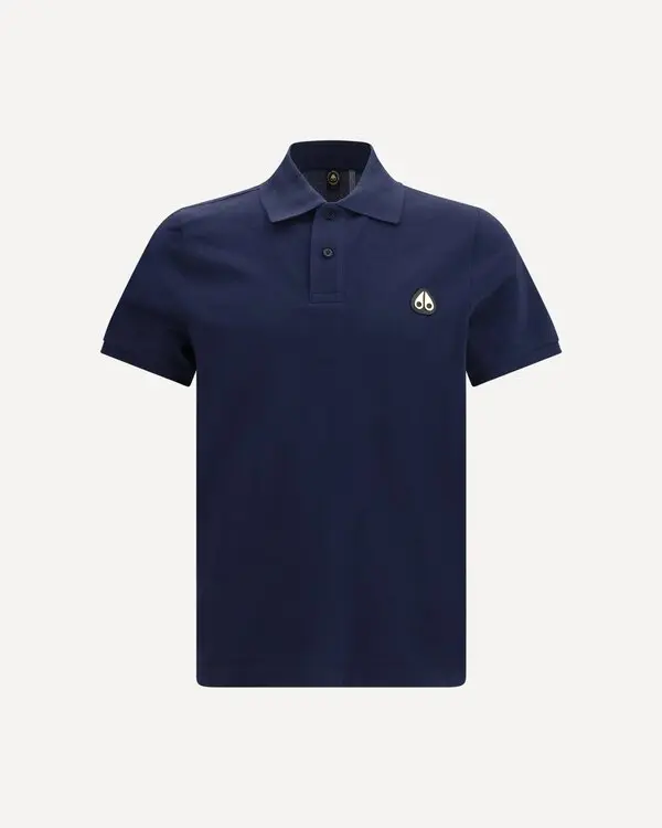 Moose Knuckles Everett Gold Polo - Blue