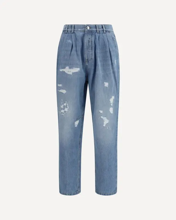 Brunello Cucinelli Worn-effect Denim Jeans