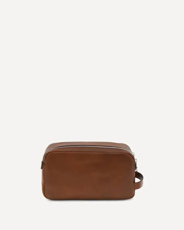 Brunello Cucinelli Leather Beauty Case - Brown