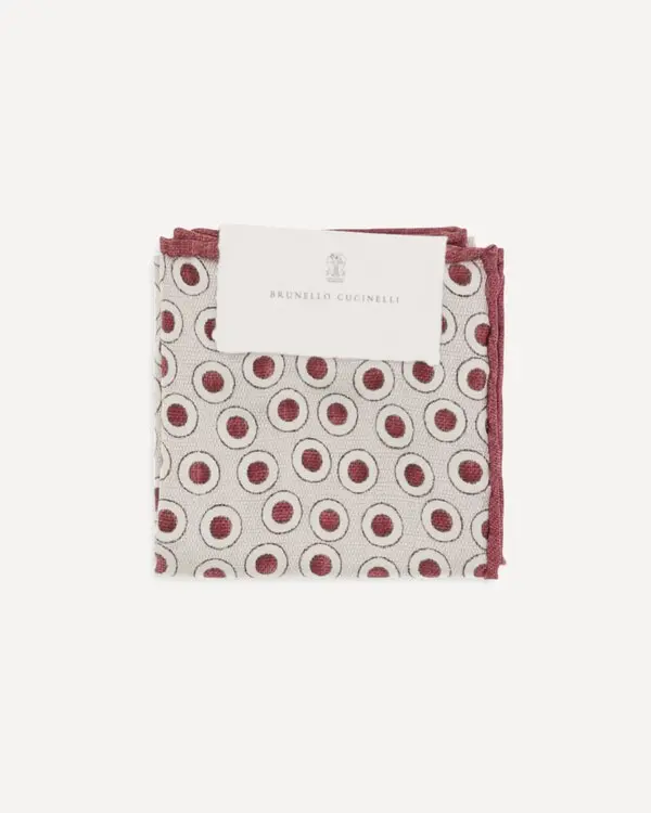 Brunello Cucinelli Silk Pocket Square - Red
