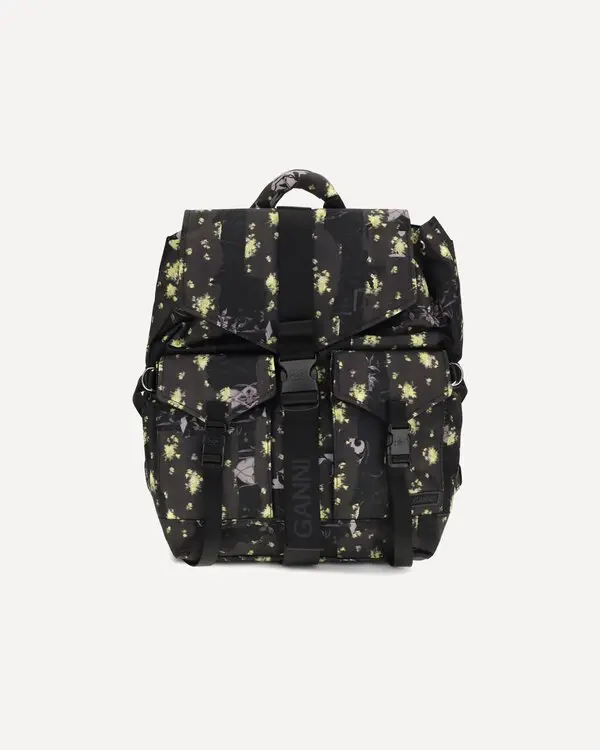 GANNI Re-tech Nylon Print Backpack - Multicolour