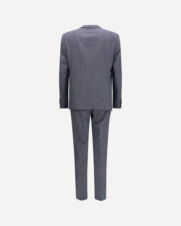 Hugo Boss Striped Viscose And Cotton Blend Suit
