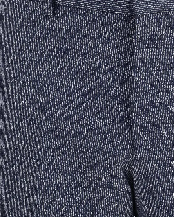 Hugo Boss Striped Viscose And Cotton Blend Suit