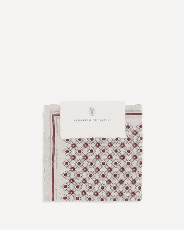 Brunello Cucinelli Silk Geometric Pattern Pochette - Multicolour