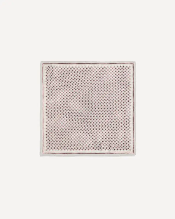 Brunello Cucinelli Silk Geometric Pattern Pochette